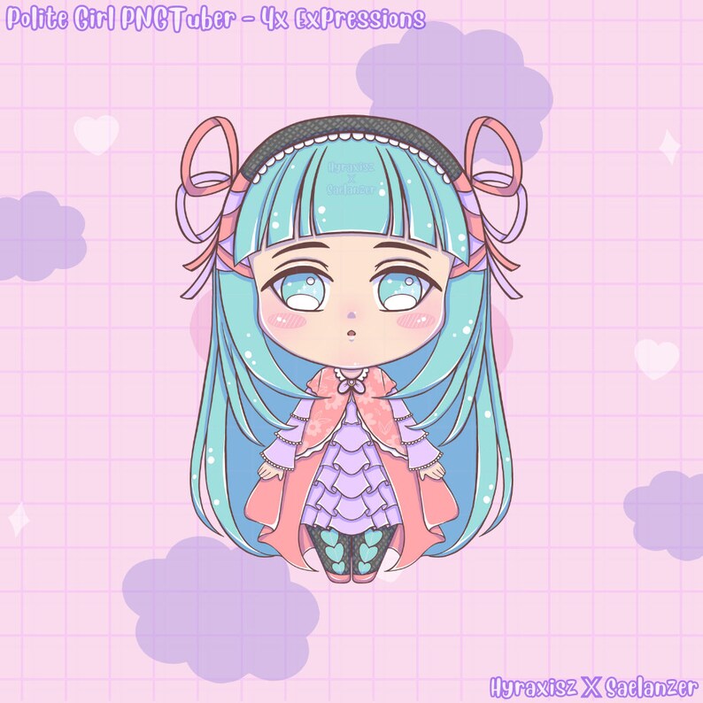 Pngtuber: Polite Girl - 4x Expressions for OBS Streamlabs Twitch ...