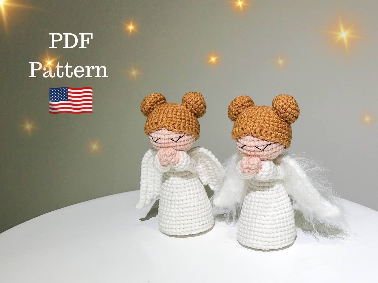 CROCHET PATTERN Angel Christmas Ornament Angels Tree Topper Holiday ...