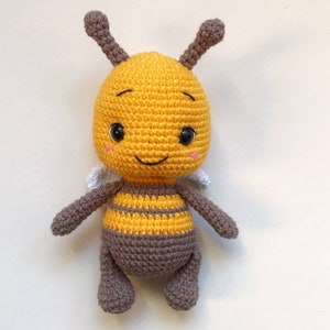 Bees Crochet Baby Gift Set Honeybee Toy and Rattle With a Wooden Ring ...