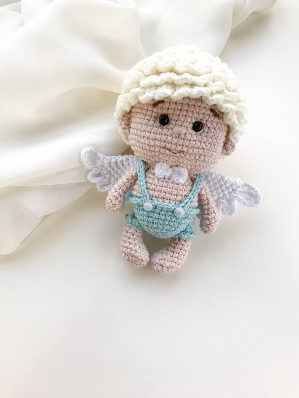 Baby Angel Crochet Doll Guardian Angel Custom Baby Shower Gift Cupid ...