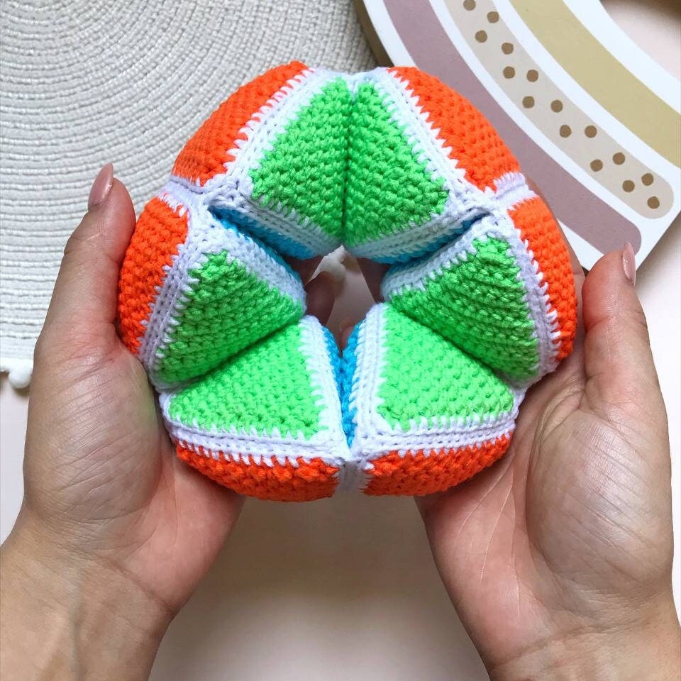 Fidget Spinner Sensory Toy ADHD Crochet Montessori Plush Toy Stress ...