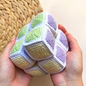 Fidget Toy Infinity Cube Montessori Educational Baby Toys Crochet Adhd ...