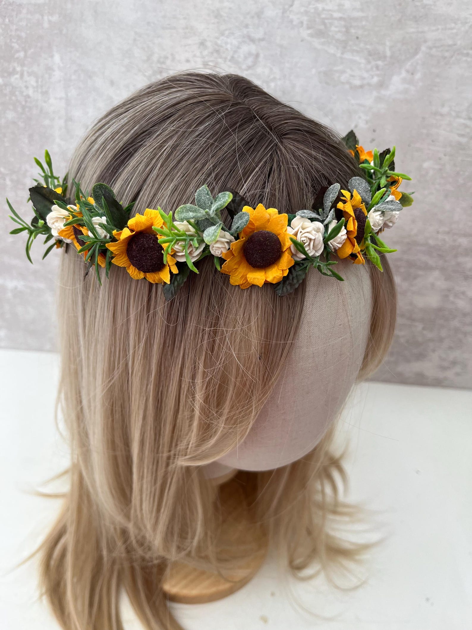 Sunflower Crown Headband | Bridal Bridesmaid Flower Crown | Wedding ...