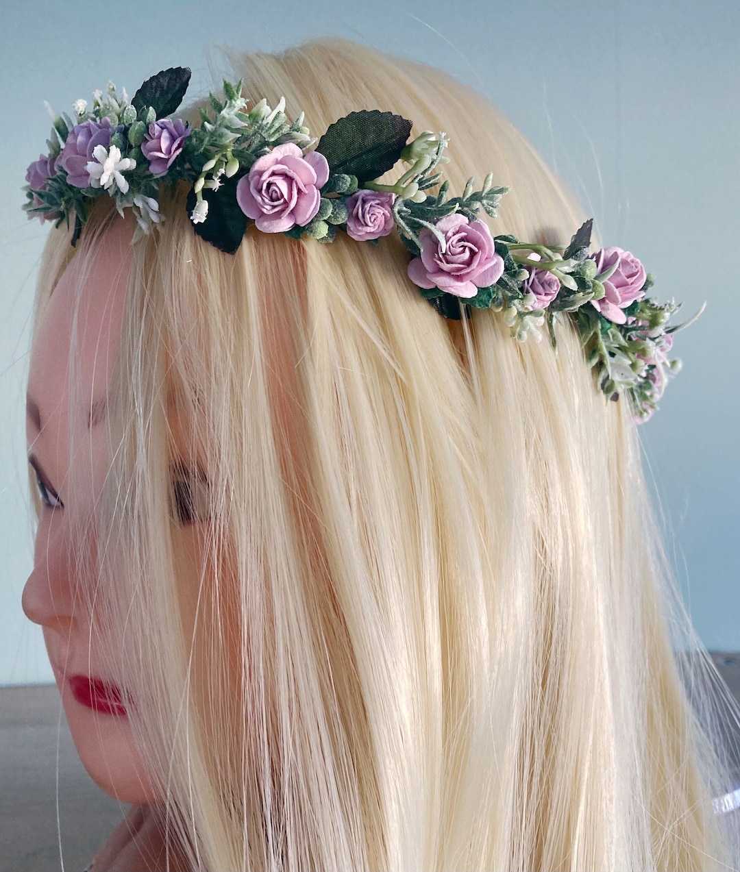 Lilac Flower Crown / Lilac Flower Girl Crown / Lilac Bridesmaid Flower ...