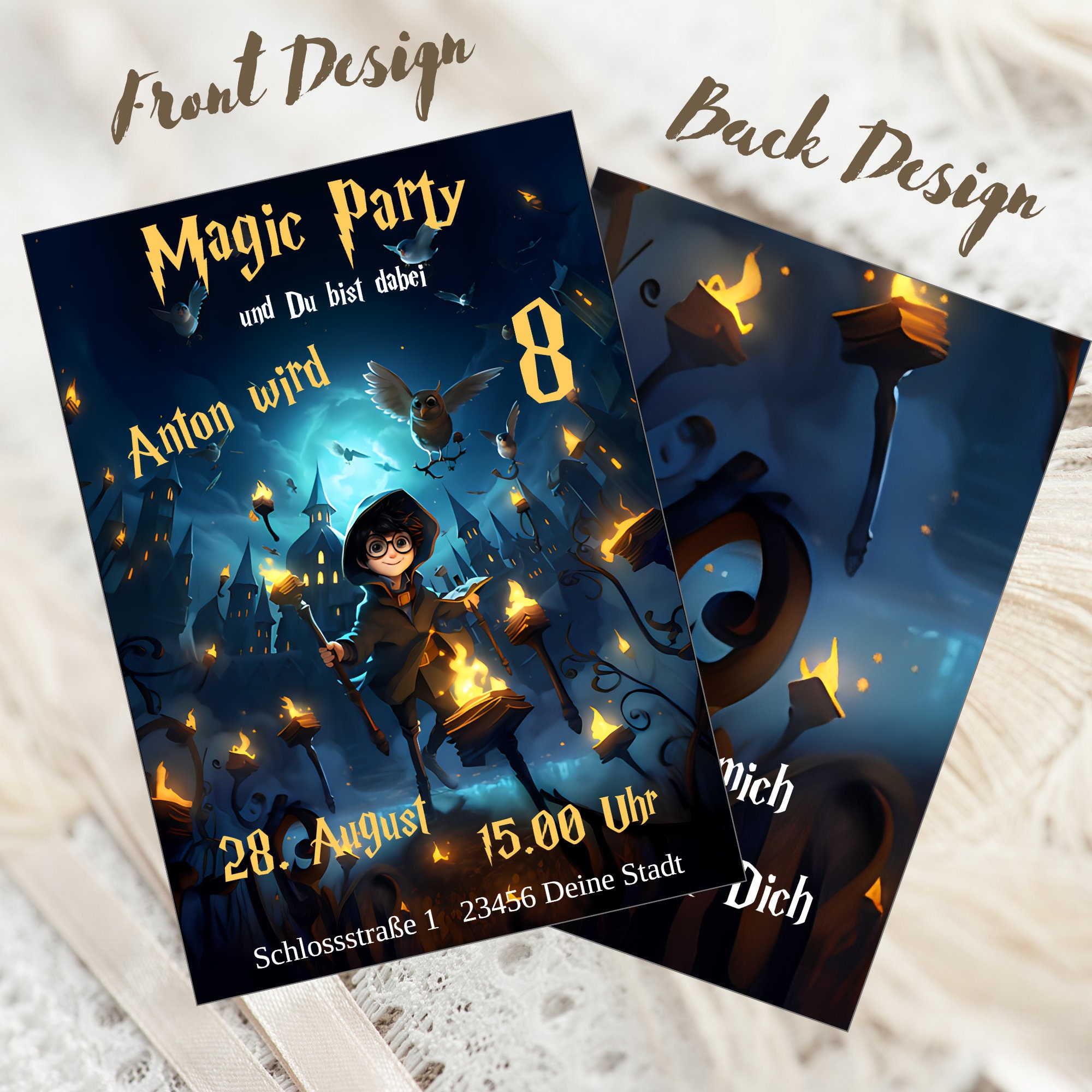 Magician Birthday Invitation Template Editable Digital Download ...