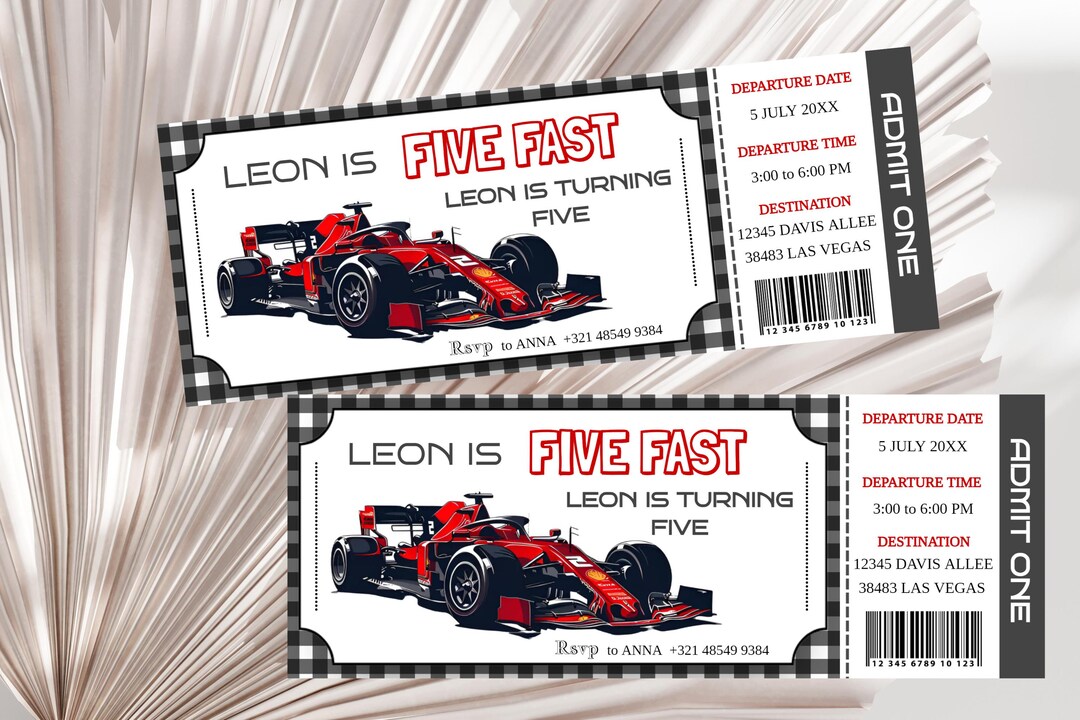 Racing Car Birthday Invitation Template, Racing Car Invitation Kids ...