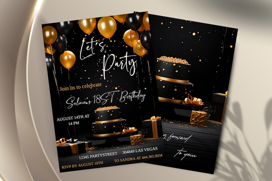 Digital Birthday Invitation Whatsapp Invitation to Birthday Party ...