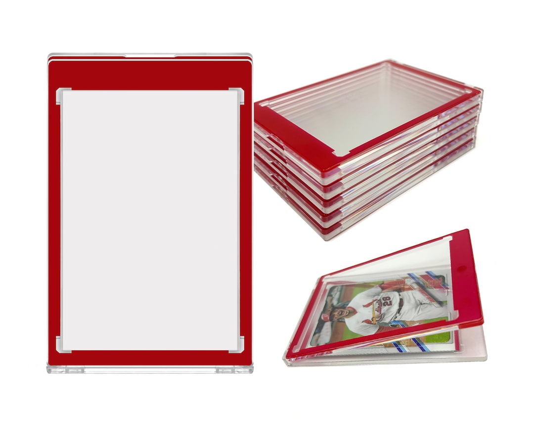 CF Magnetic Card Holder One Touch Case RED BORDER - 35PT-260PT Sizes - Etsy