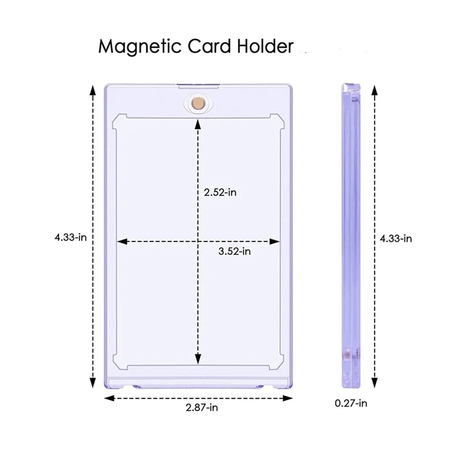 CF Magnetic Card Holder One Touch Case RED BORDER - 35PT-260PT Sizes - Etsy