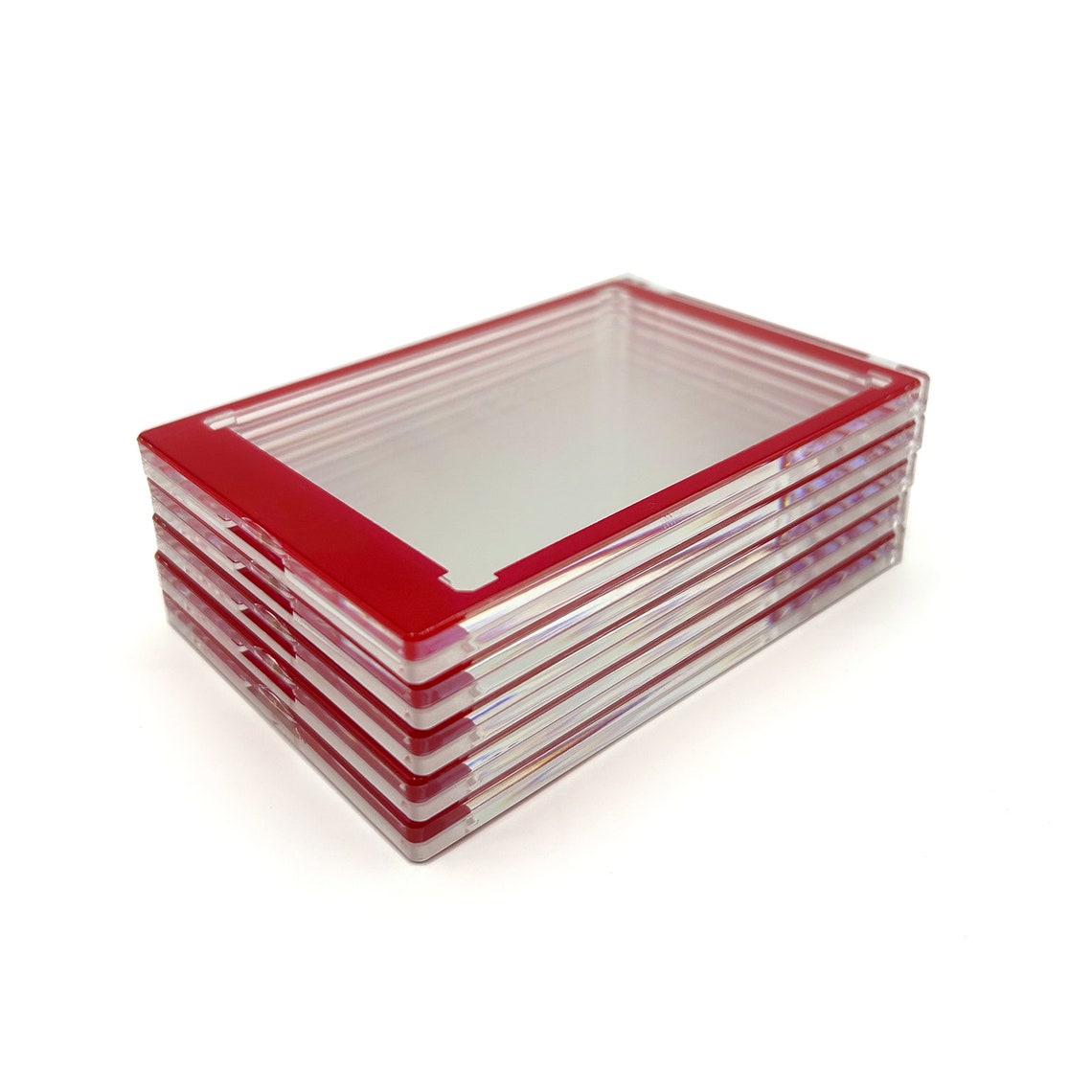 CF Magnetic Card Holder One Touch Case RED BORDER - 35PT-260PT Sizes - Etsy