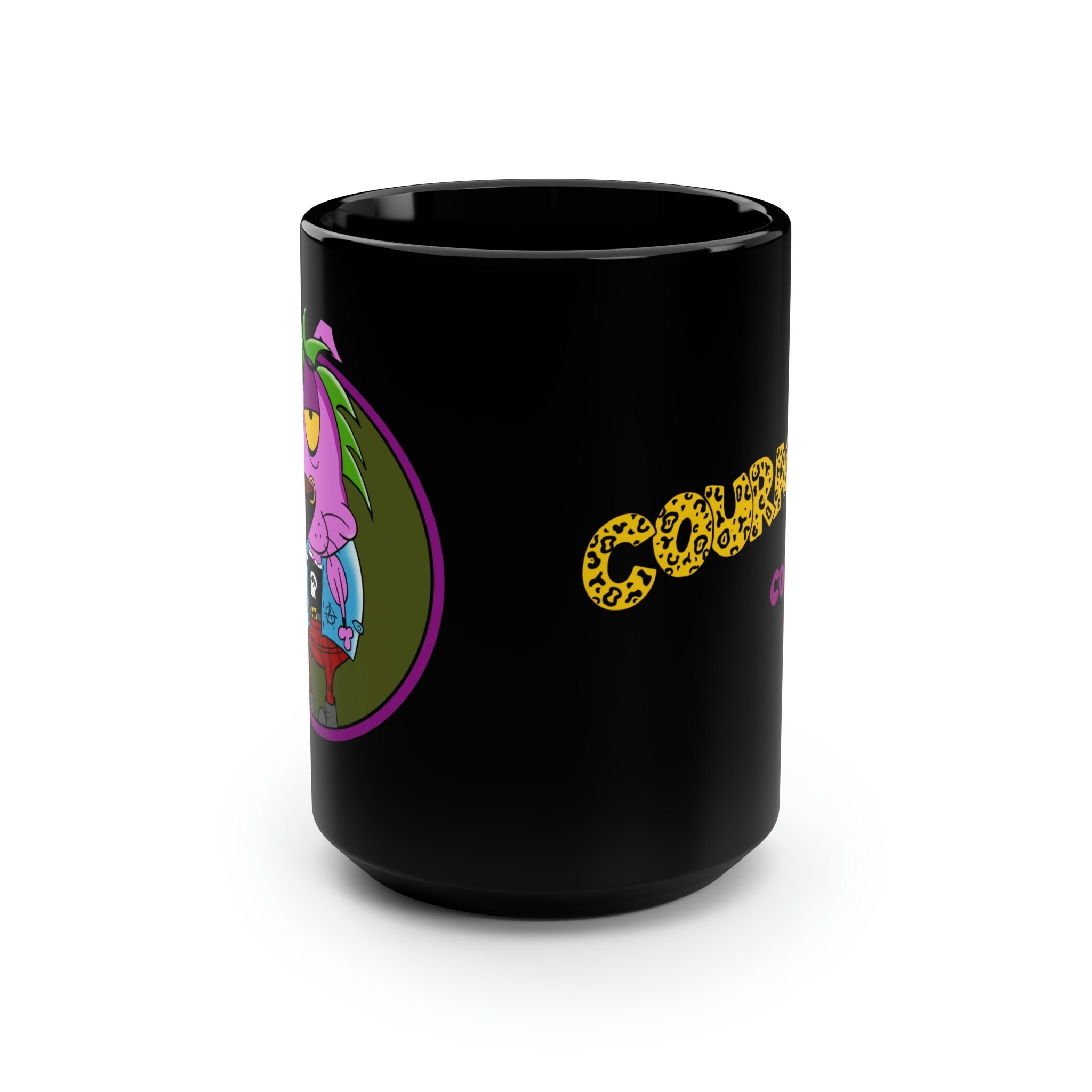 Courage the Cowardly Dog Punk Mug, 15oz - Etsy