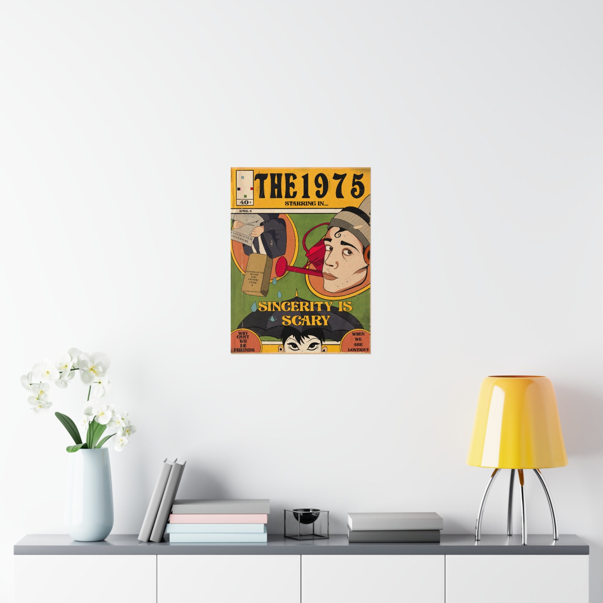 The 1975 sincerity is scary poster, NOACF, tour poster, vintage comic ...