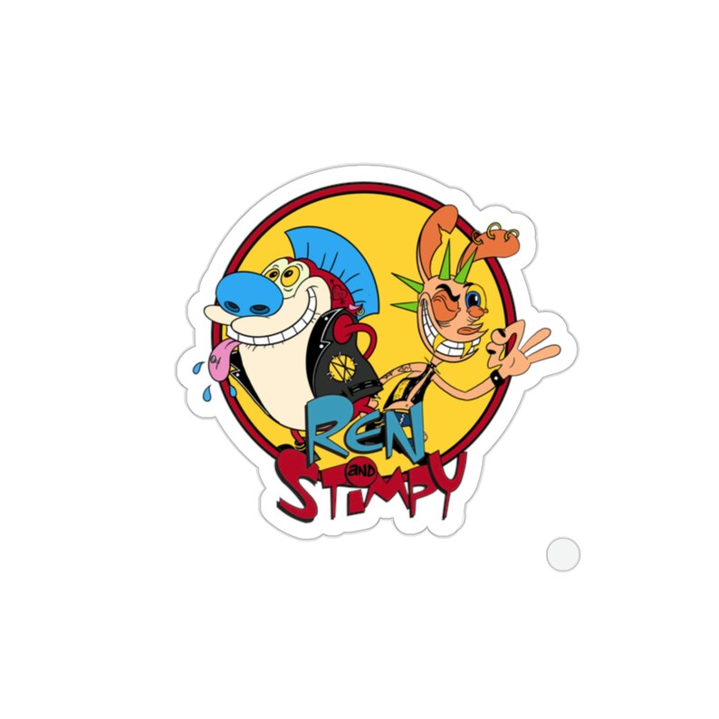 Ren and Stimpy Punk Sticker - Etsy
