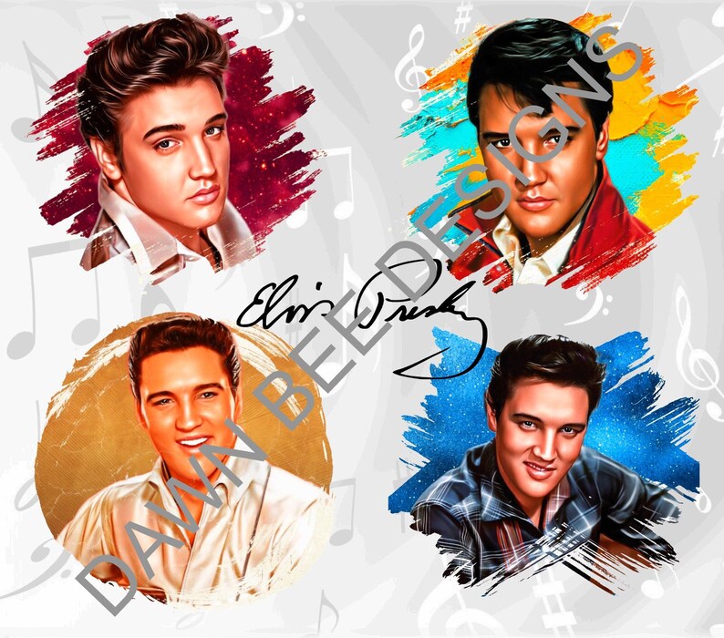 Elvis Tumbler Png & Jpg for 20 OZ Sublimation Skinny Tumbler Design ...