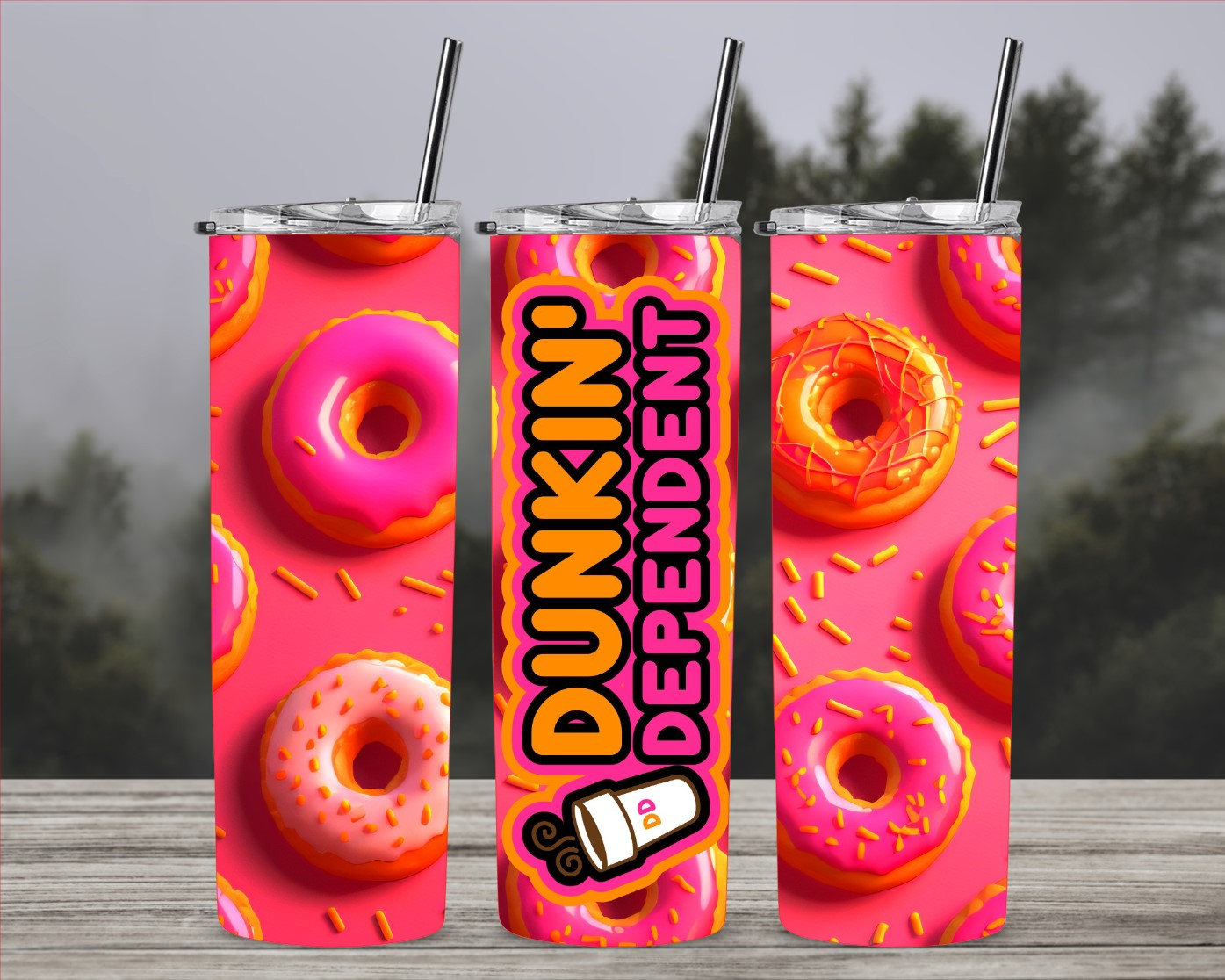 Dunkin Donuts Tumbler Sublimation Download, DIY Tumbler Design, Digital ...