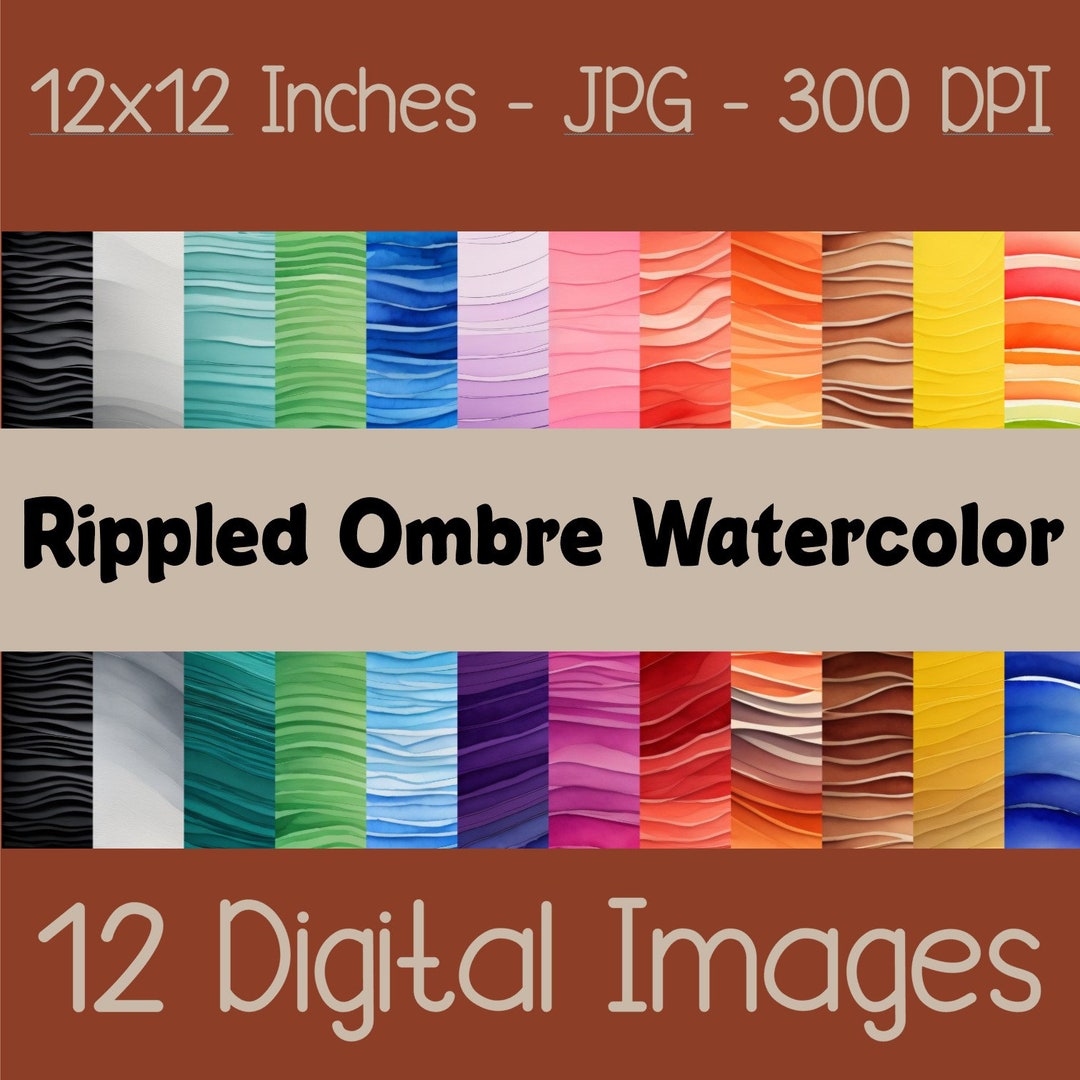Watercolor Ripple Background Images Digital Art 12x12 Instant Download ...