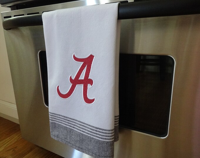 Embroidered Alabama Kitchen Tea Towel, Alabama Decor, Crimson Tide ...