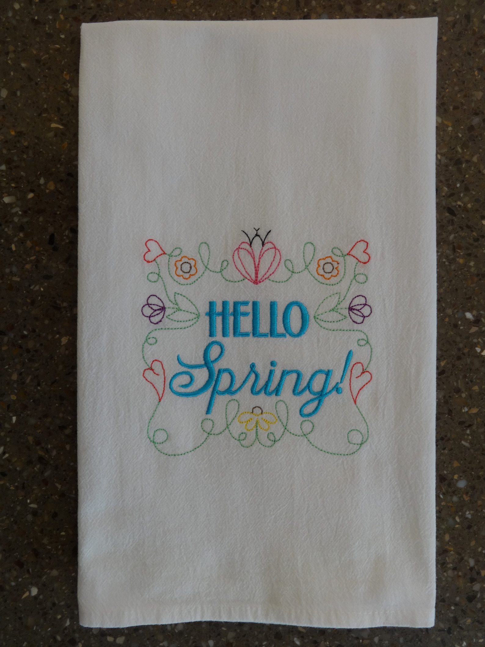 Mothers Day Gift for Mom Embroidered Hello Spring Flour Sack - Etsy