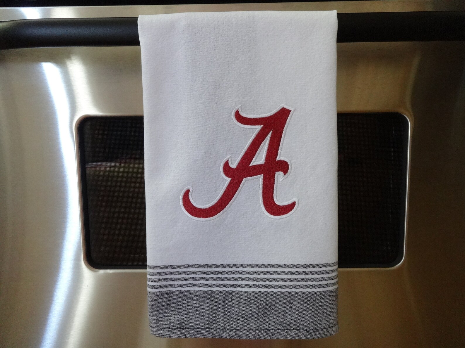 Embroidered Alabama Kitchen Tea Towel Alabama Decor Crimson - Etsy