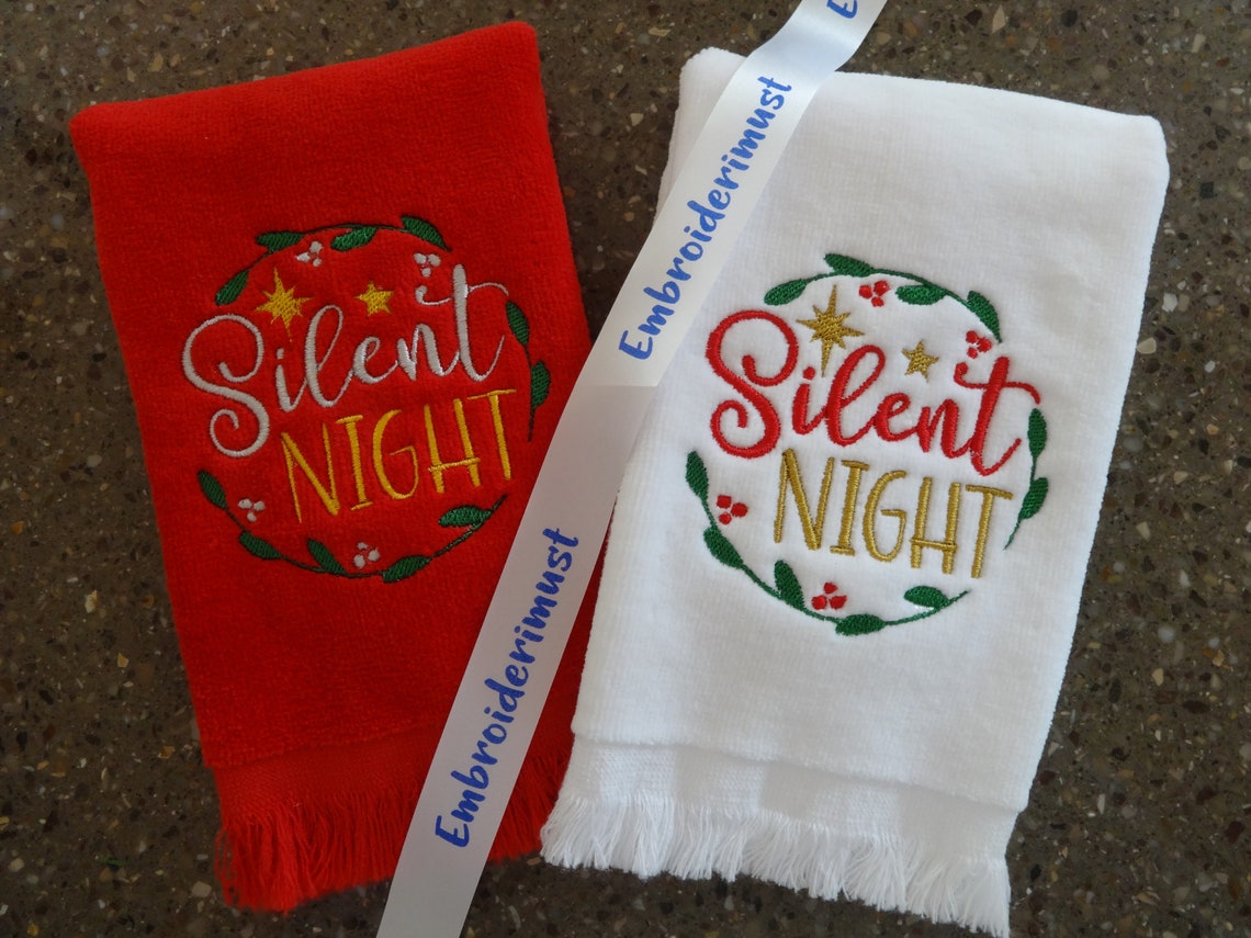 Silent Night Christmas Guest Fingertip Towels Gift for Mom - Etsy