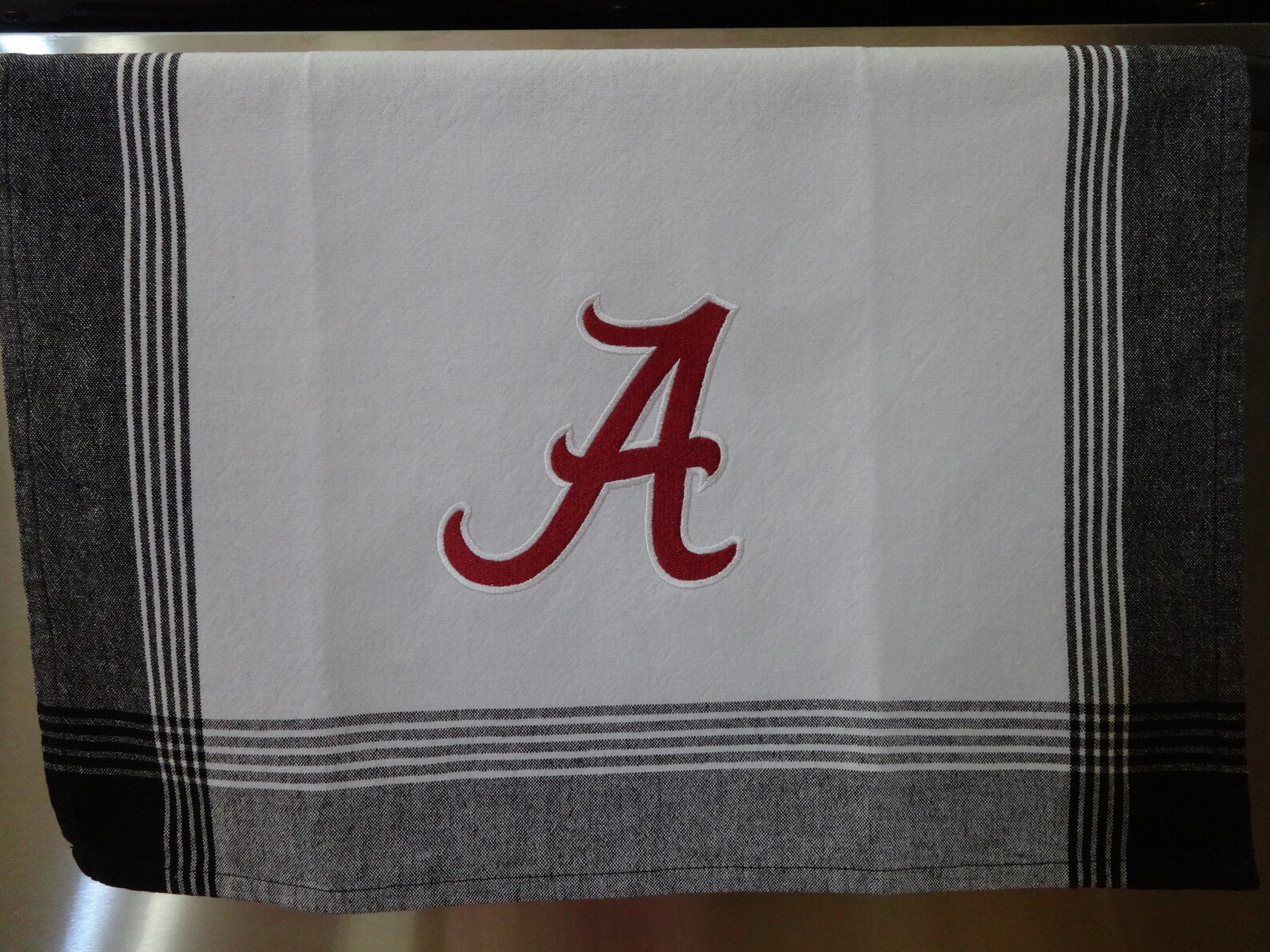 Embroidered Alabama Kitchen Tea Towel Alabama Decor Crimson - Etsy