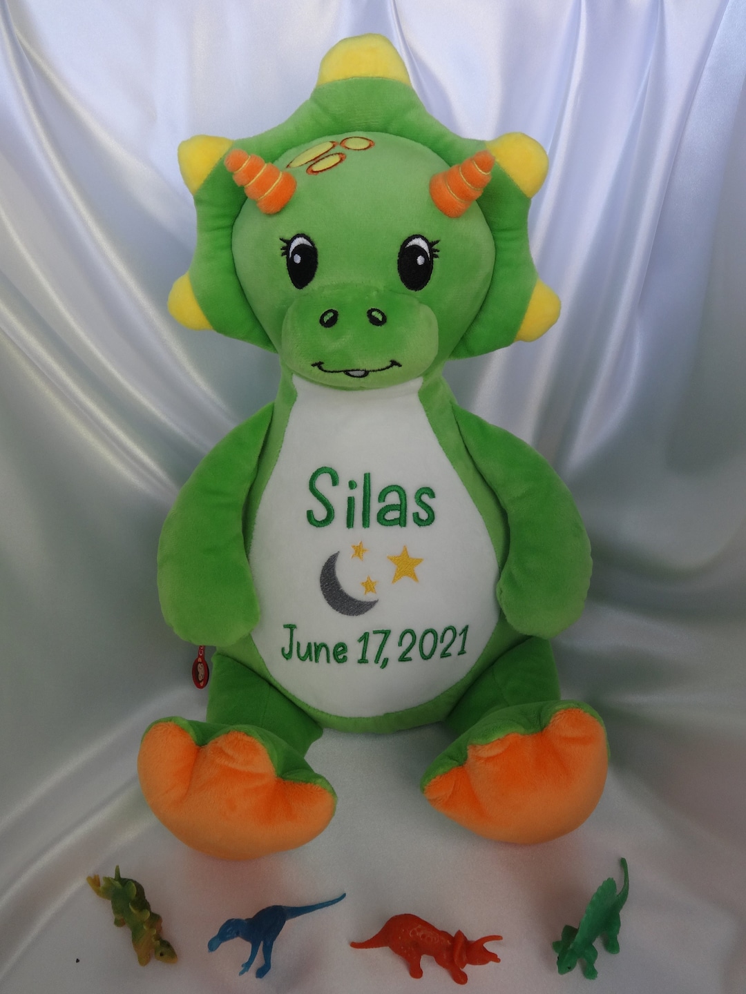 Personalized Embroidered Dinosaur Stuffed Plushy, Baby Keepsake Gift - Etsy