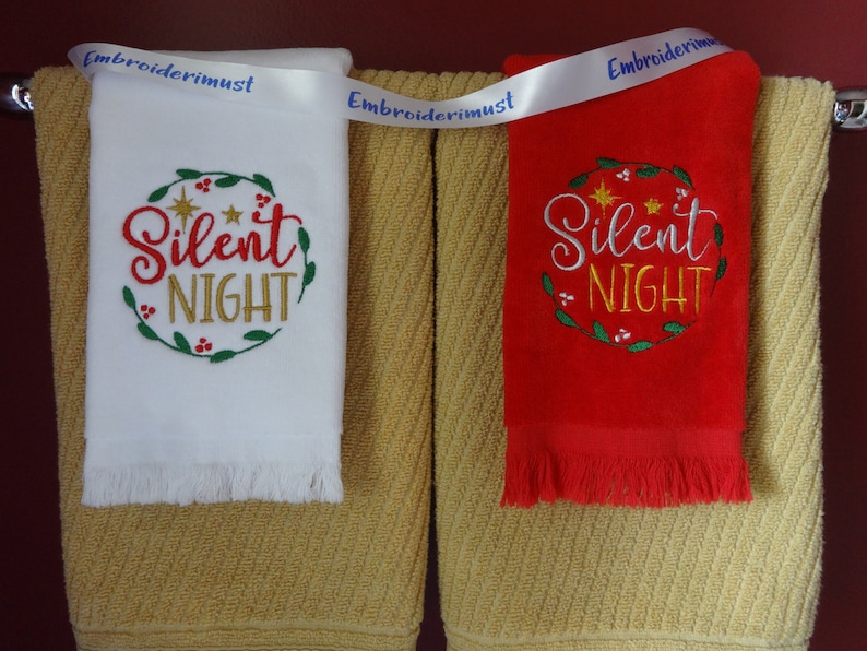 Silent Night Christmas Guest Fingertip Towels Gift for Mom - Etsy