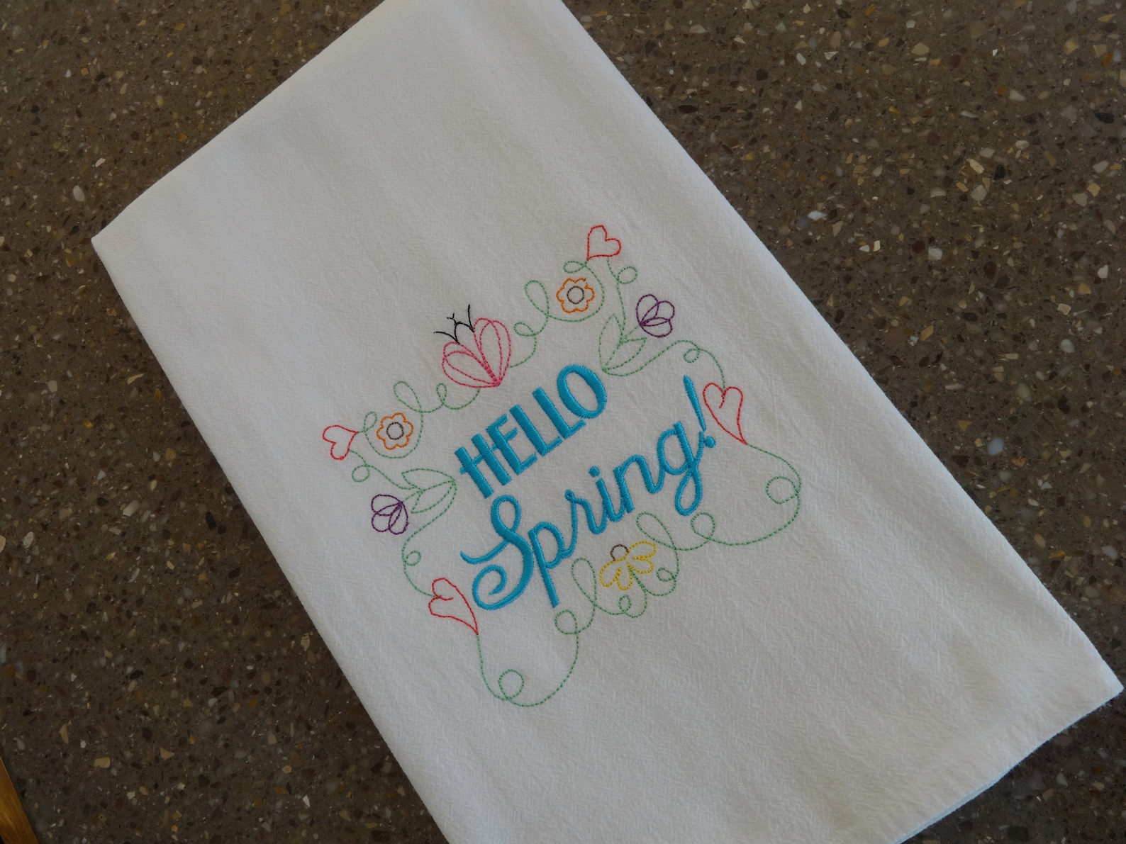 Mothers Day Gift for Mom Embroidered Hello Spring Flour Sack - Etsy