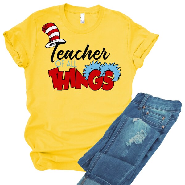 Teacher of All Things Tshirt - Etsy