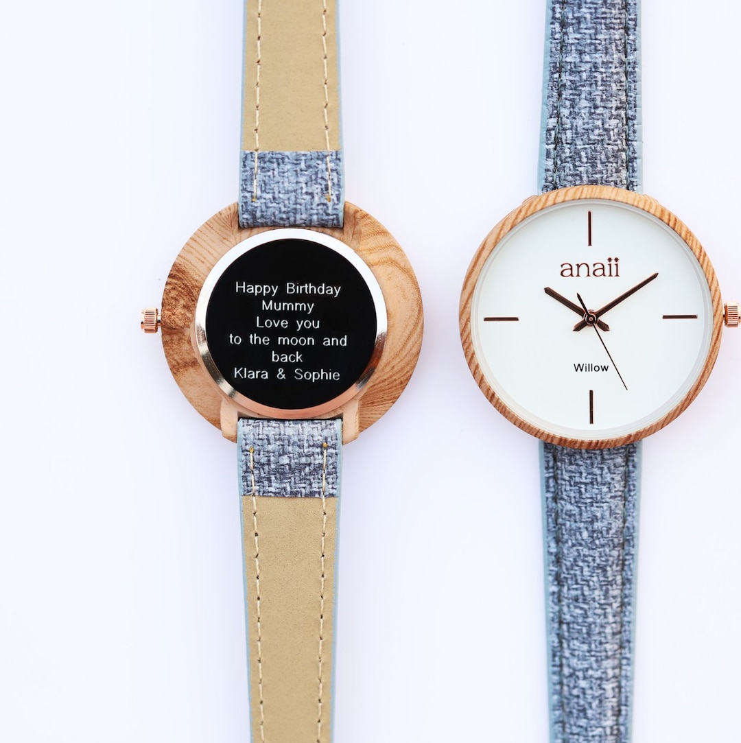 Personalised Ladies Anaii Watch - Lake Blue - Gift for Her | Gift for ...