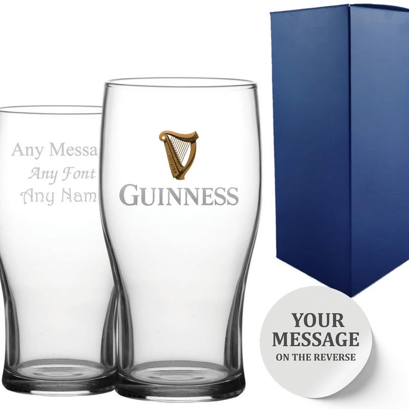 Personalised Guinness Glass - Etsy UK