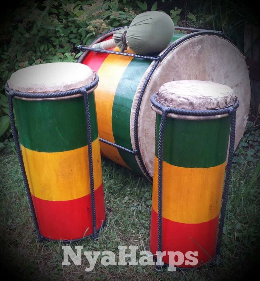 Nyabinghi Drums Natural Full Trinity Set | Etsy