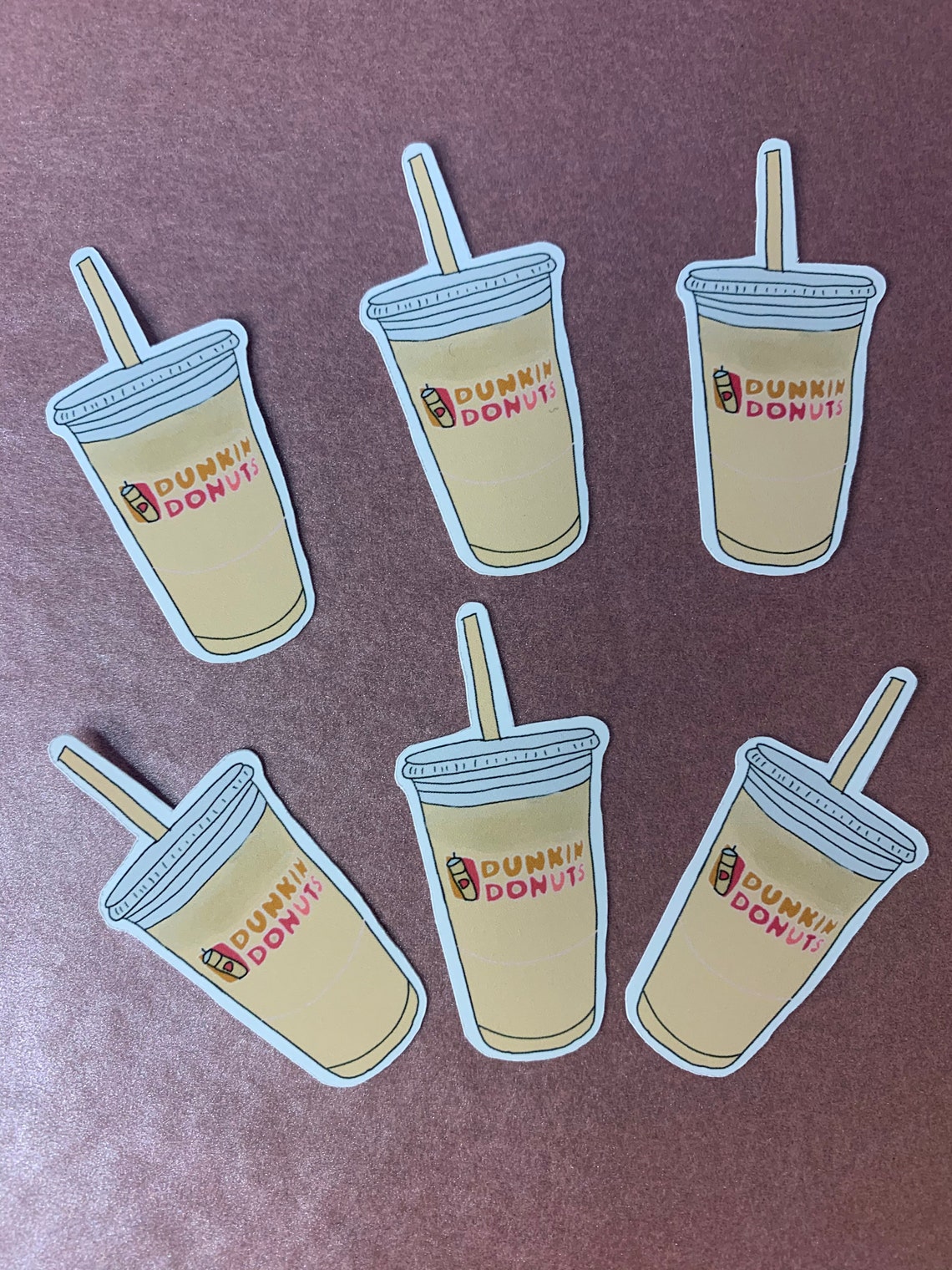 Dunkin Doughnut Drink Milkshake Print Stickers set of 6 - Etsy