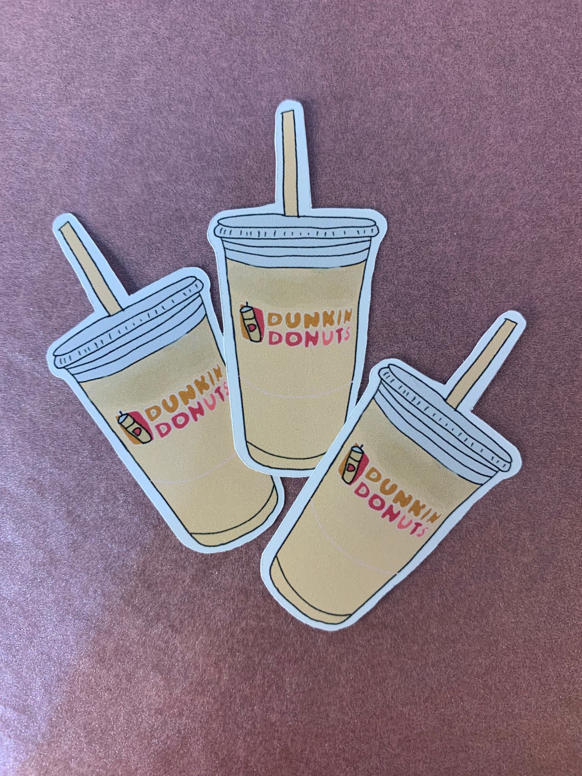 Dunkin Doughnut Drink Milkshake Print Stickers set of 6 - Etsy