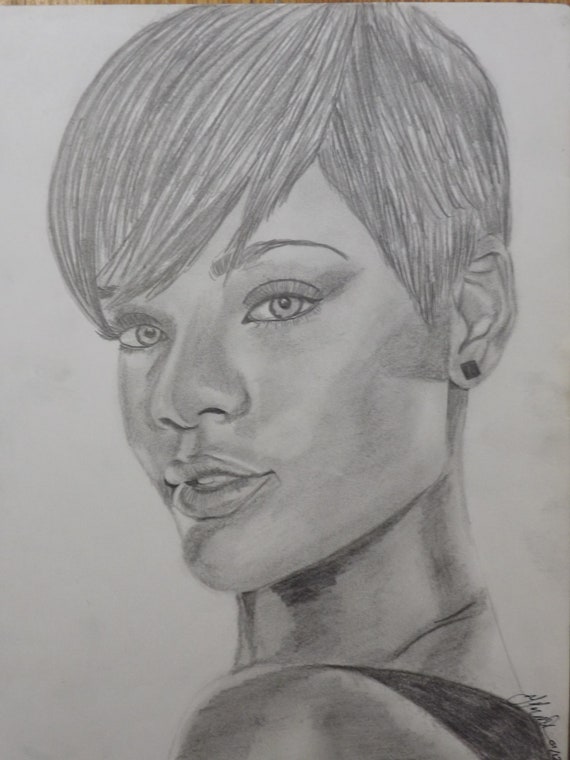 Pencil Drawings Of Rihanna