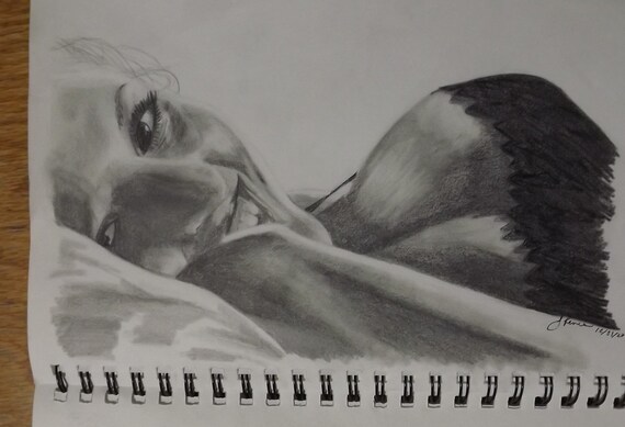 Pencil Drawing Of Women Lying Down Original Pencil Drawings Pencil