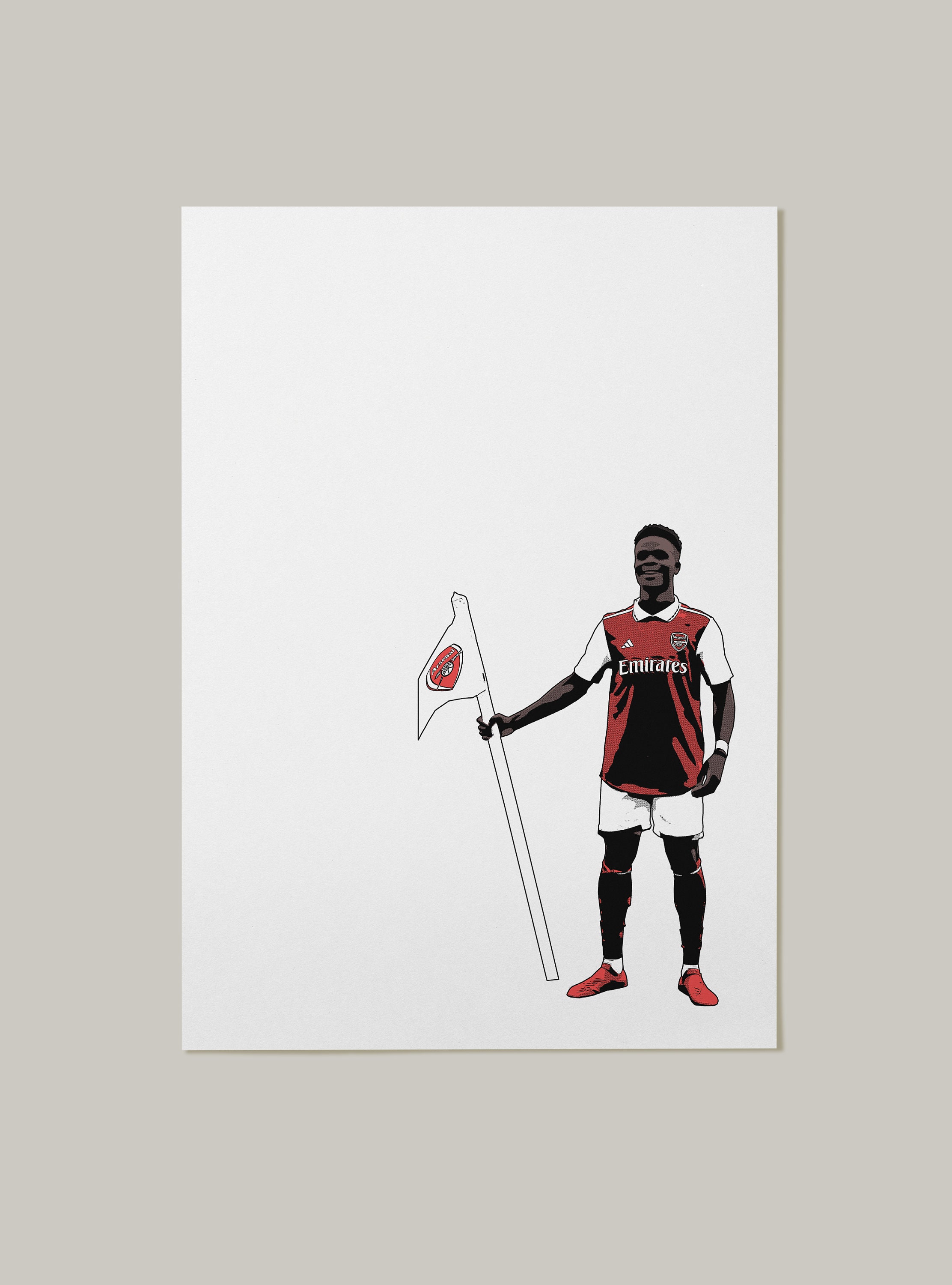 Bukayo Saka Inspired Poster/print Wall Art Football Arsenal Comic-style ...