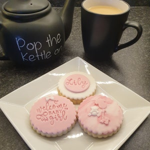 Its a Girl Cookies/ Baby Shower/ New Baby Girl/ Baby Girl Gift/ New Mum ...