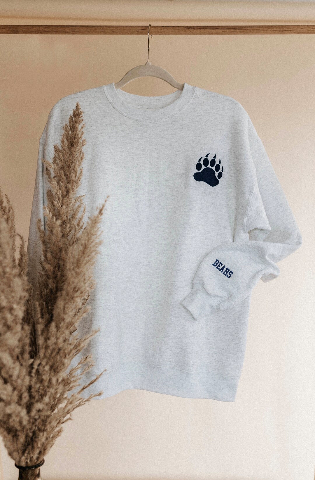 Paw Print| Bear Sleeve|st. Joe Bears Apparel| Oversized Sweatshirt ...