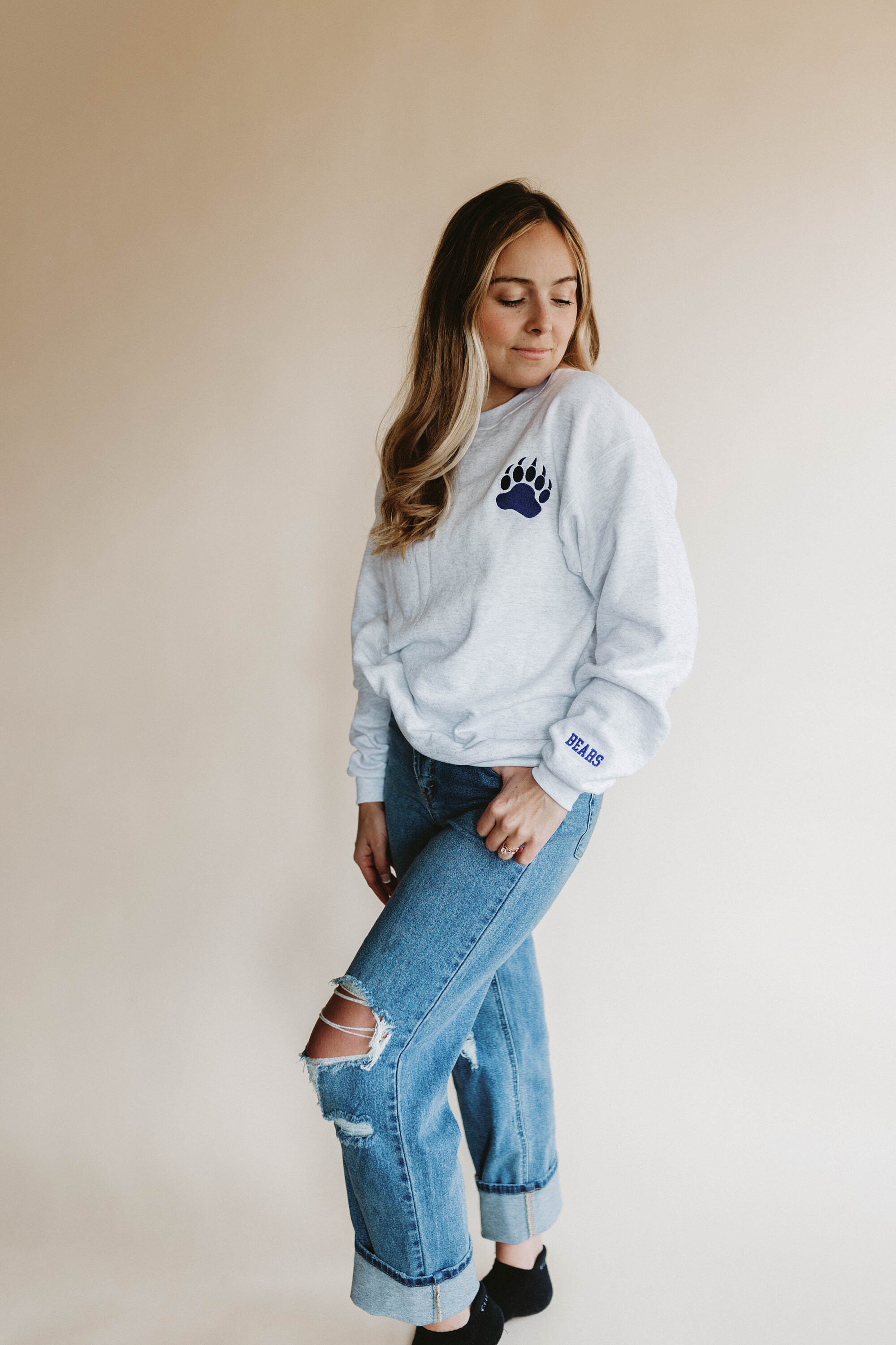 Paw Print Bear Sleevest. Joe Bears Apparel Oversized - Etsy