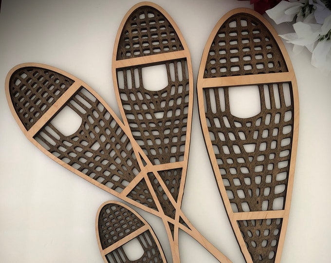 Snowshoe Decoration SVG Digital Cut File Glowforge - Etsy