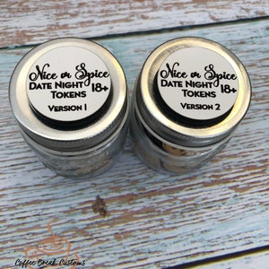 Nice or Spice Date Night Tokens for 18 Plus SVG, Digital File Only ...