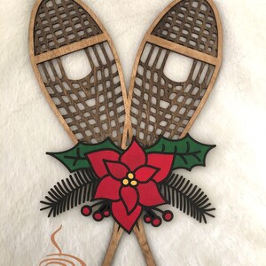 Floral Snowshoes Decor Digital Cut File, Snowshoes SVG, Glowforge - Etsy