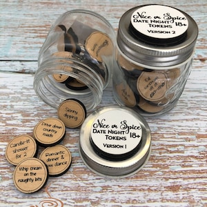 Nice or Spice Date Night Tokens for 18 Plus SVG, Digital File Only ...