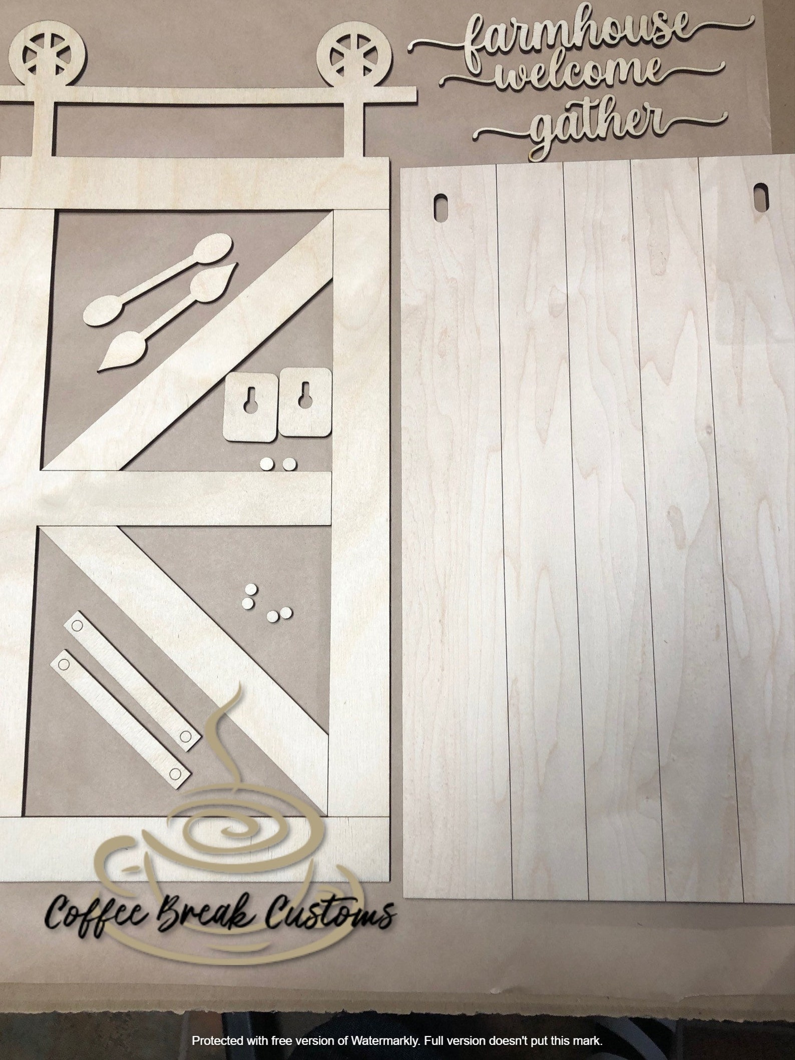 Barn Door Wall Sign SVG With Many Add-ons - Etsy