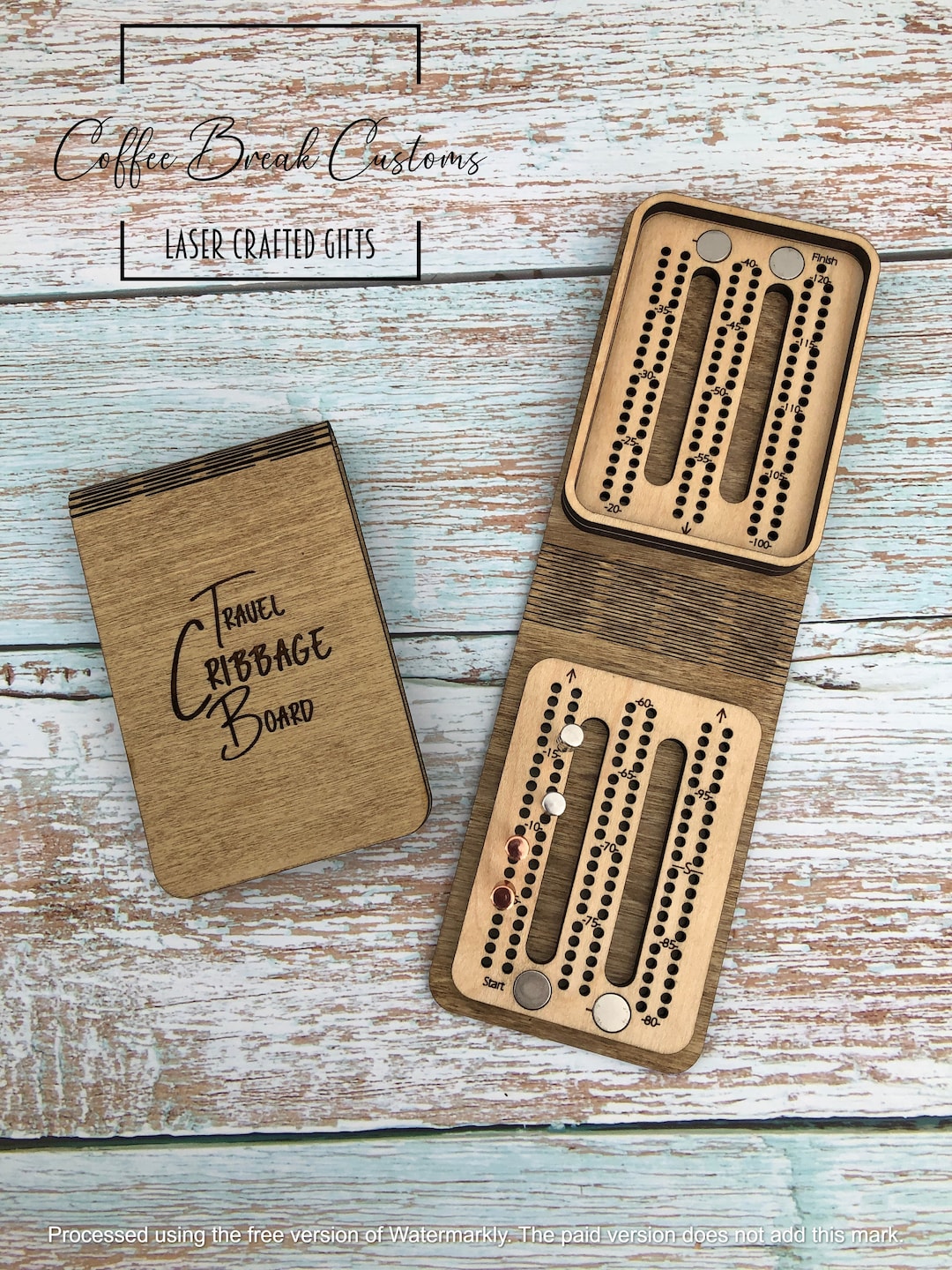Travel Cribbage Board Digital File for Leather or Wood, Crib Board SVG ...