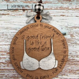 Friend Like a Bra Ornament SVG, Digital File Only, Friend Christmas ...