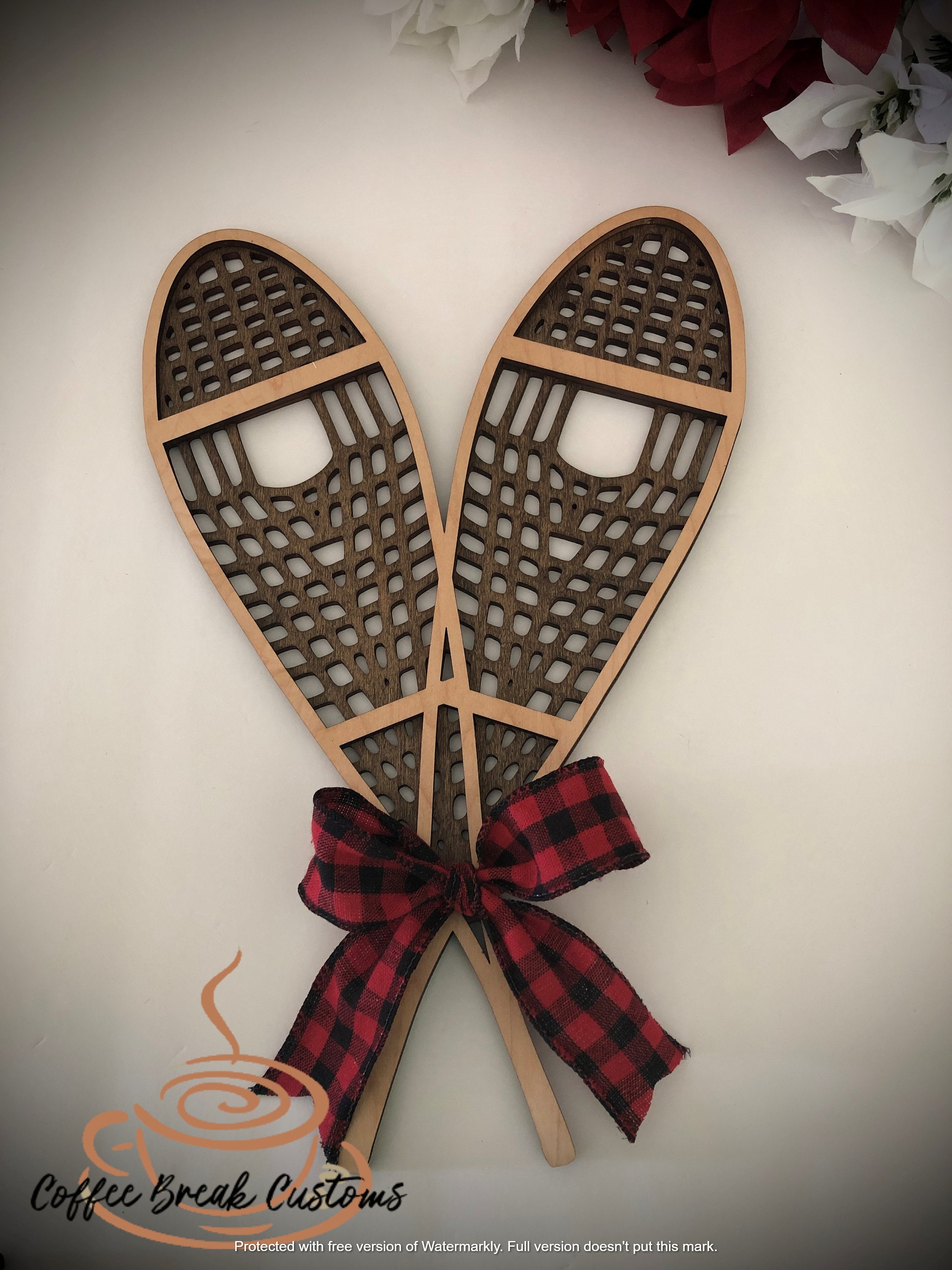 Snowshoe Decoration SVG, Digital Cut File, Glowforge - Etsy