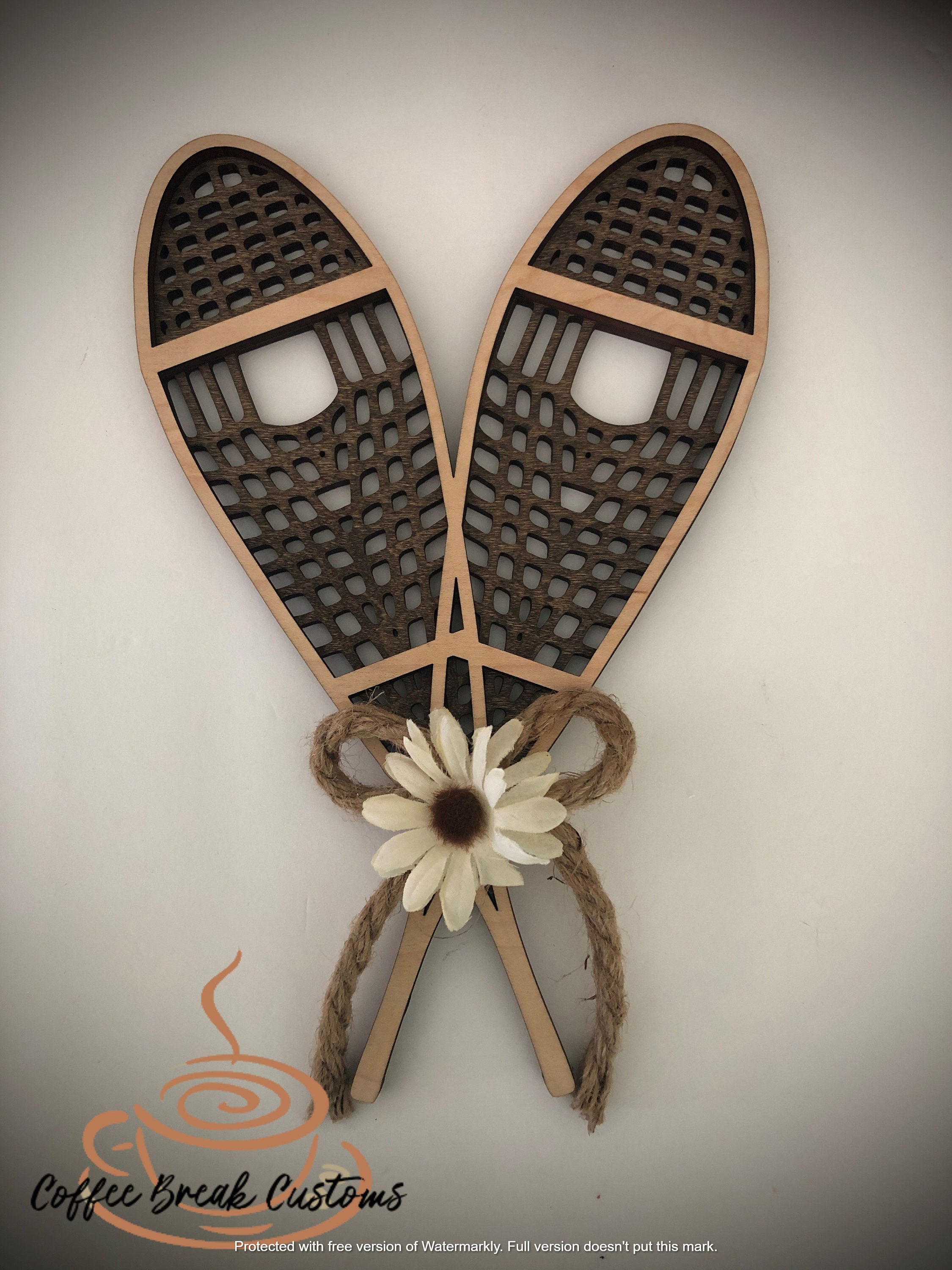 Snowshoe Decoration SVG Digital Cut File Glowforge - Etsy Canada