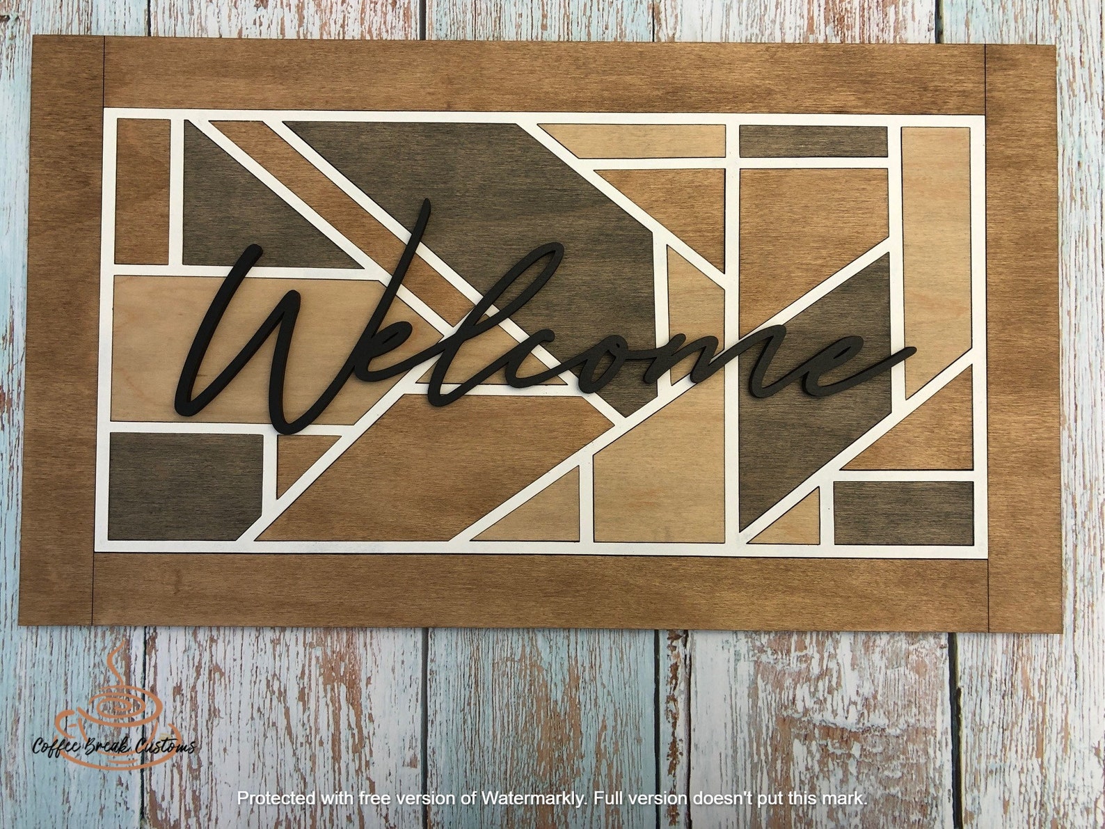 Geometric Shapes Welcome Sign SVG Digital Cut File Masculine - Etsy